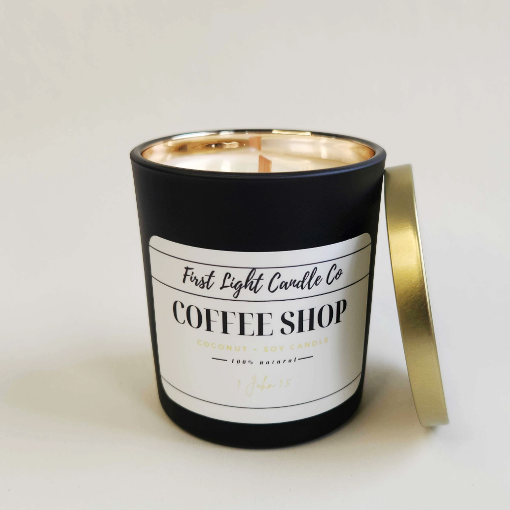 Coffee Shop - 8 oz Coconut Soy Candle – First Light Candle Co